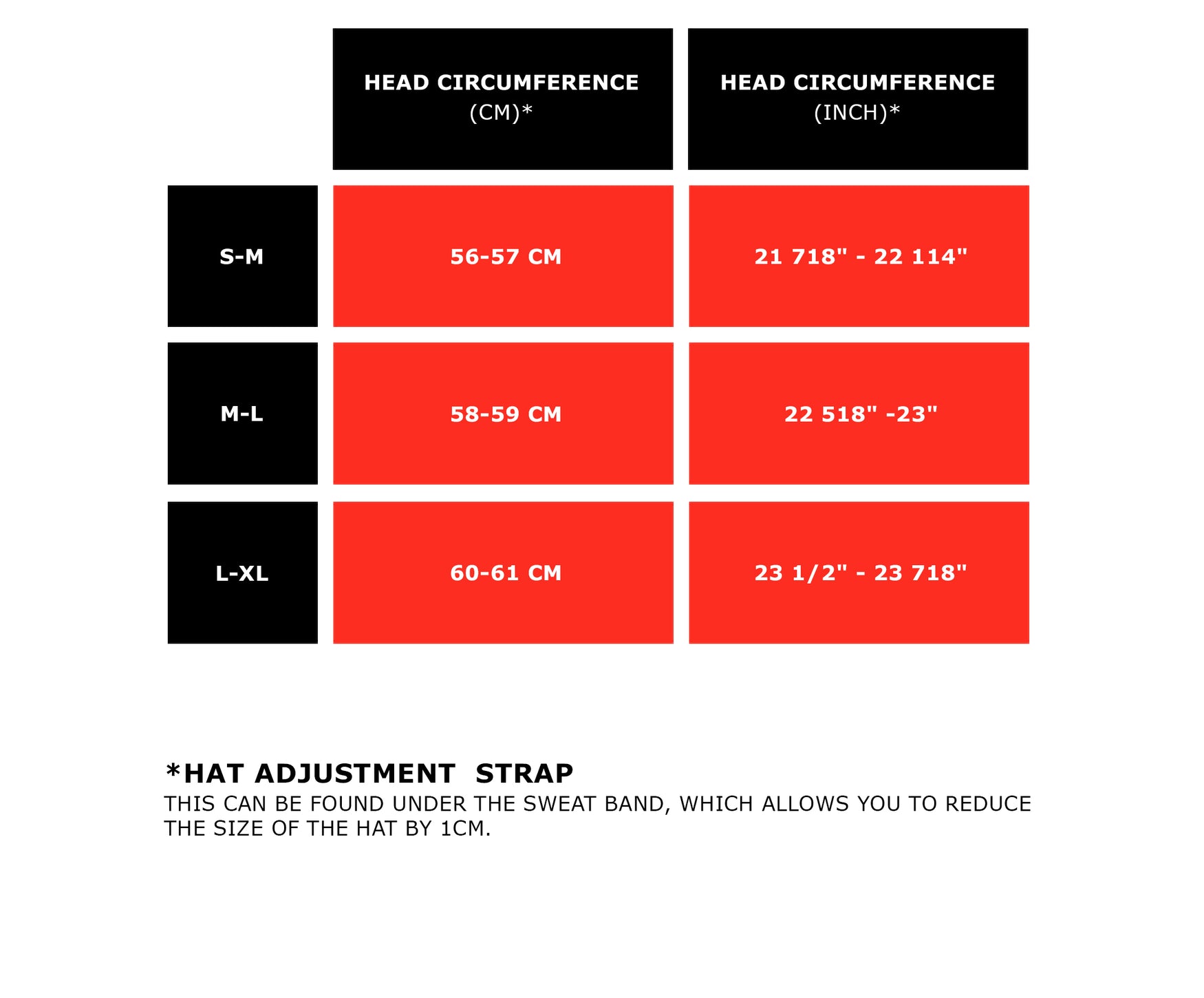 SIZE CHART – Thebuckshat